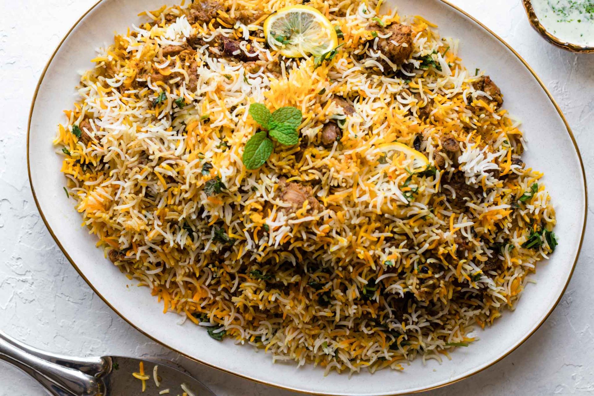 Goat Biryani (Half Tray) – Al-Aqsa Restaurent Bronx